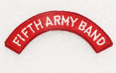Army patch: FIFTH ARMY BAND tab - cut edge | eBay