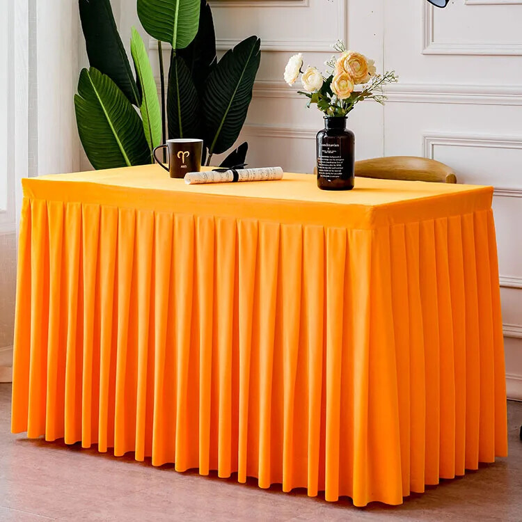 1Pc Tablecloth Rectangular Conference Table Cover Skirt for Party Desk ...