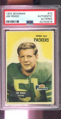 1955 Bowman #70 Jim Ringo ROOKIE RC Packers PSA AUTH ALT Graded ...