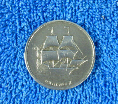 Souvenir token coin Mayflower II "tall ship" Plymouth Massachusetts VG+ ...