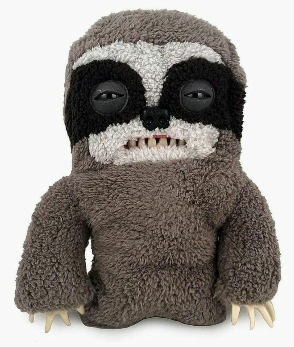 Fugglers Large Rare Sickening Sloth Grey, Purple Clawey, Button eye Fox ...