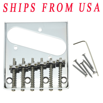 KAISH Vintage Tele Ashtray Style Electric Guitar Bridge 6 Saddles Fit ...