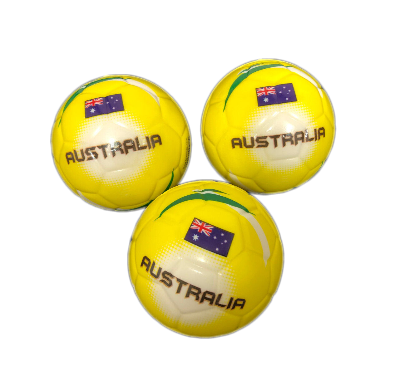 3PCS Foam Stress Release Squeeze Balls Australian Soccer Ball 10cm ...