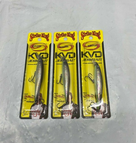 *Lot of 3* Strike King Jerkbait - Strobe Shad - HCKVDJ100-683 | eBay