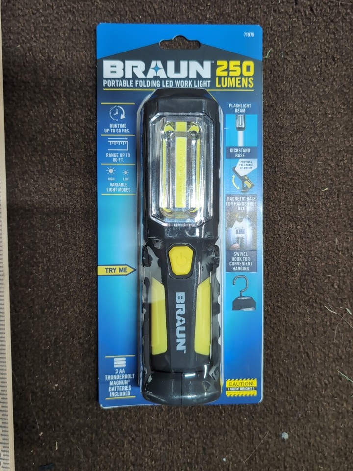 Harbor Freight Braun 4 Flashlight Set Gift Pack Headlamp Penlight Work ...