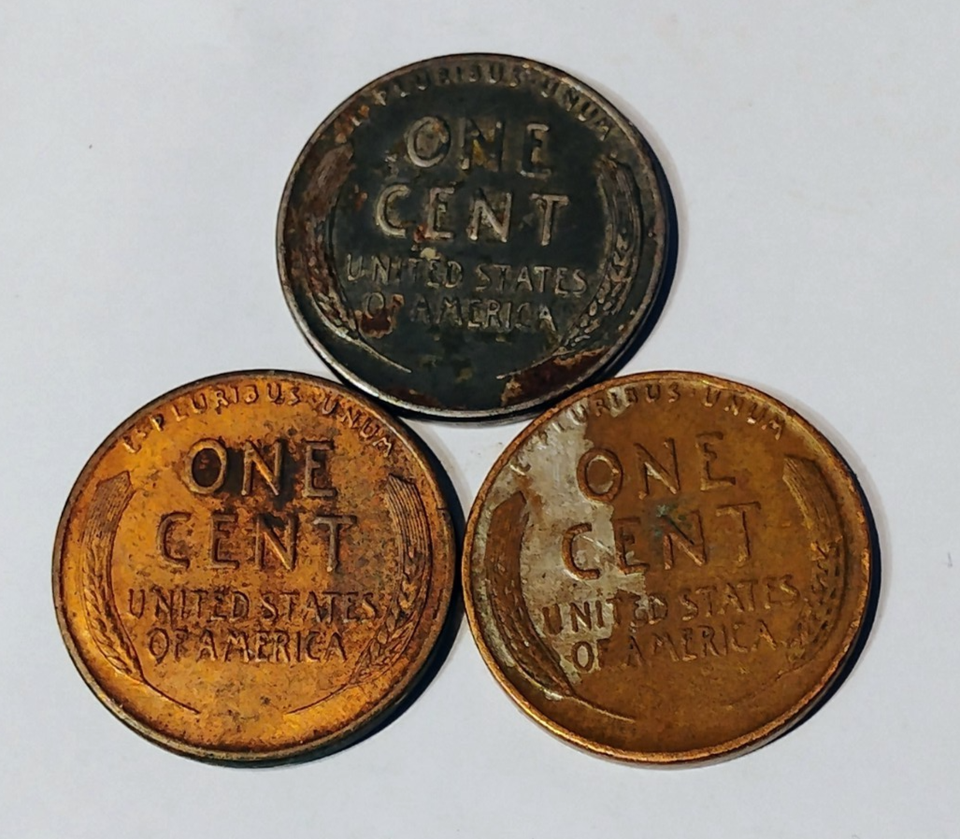 1943 P Steel Penny, 1943 P Stell Penny Copper Coated, 1944 P Painted | eBay