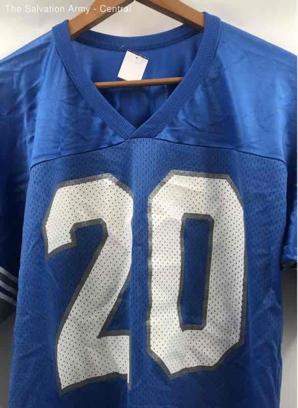 Champion Mens Blue Detroit Lions Barry Sanders 20 NFL Jersey Size ...