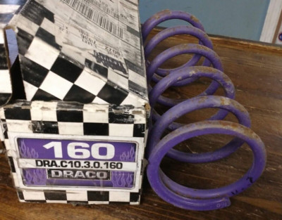 Draco Spring, Coilover, 10.000" Length, 3.000" Diameter, 160 Rate ...