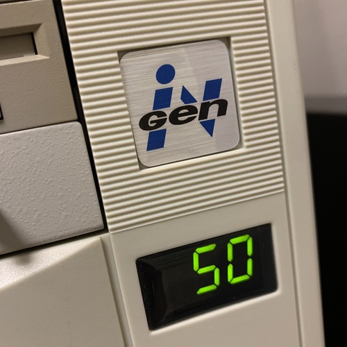 INGEN Jurassic Park 386 486 Computer Case Badge Flat Sticker Retro PC ...