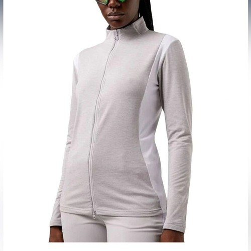 J.Lindeberg Daria Golf Mid Layer Golf Full Zip Micro Chip Melange XS ...