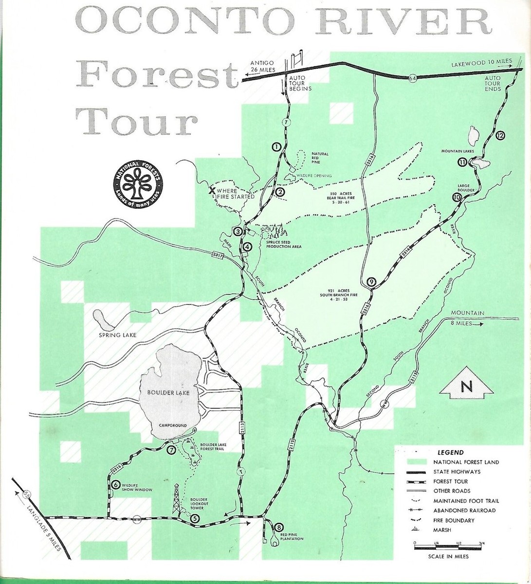 Mapa Del Bosque Nacional Nicolet