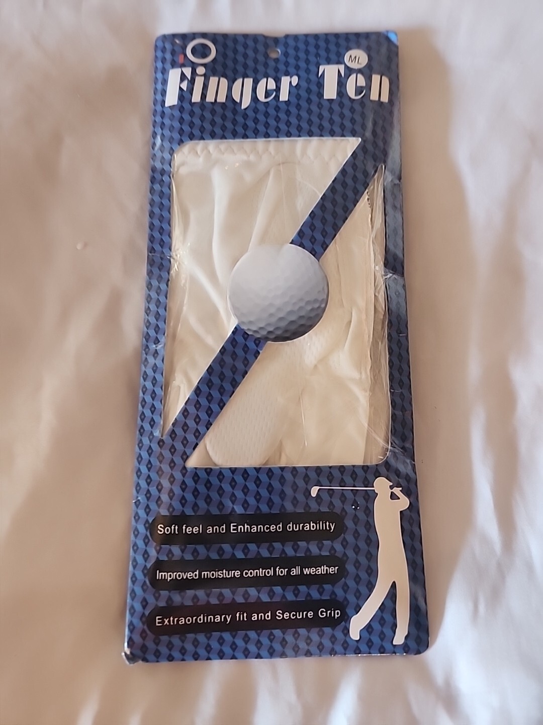 Finger Ten White, Black Trim Right Hand Cadet Golf Glove medium /Large ...