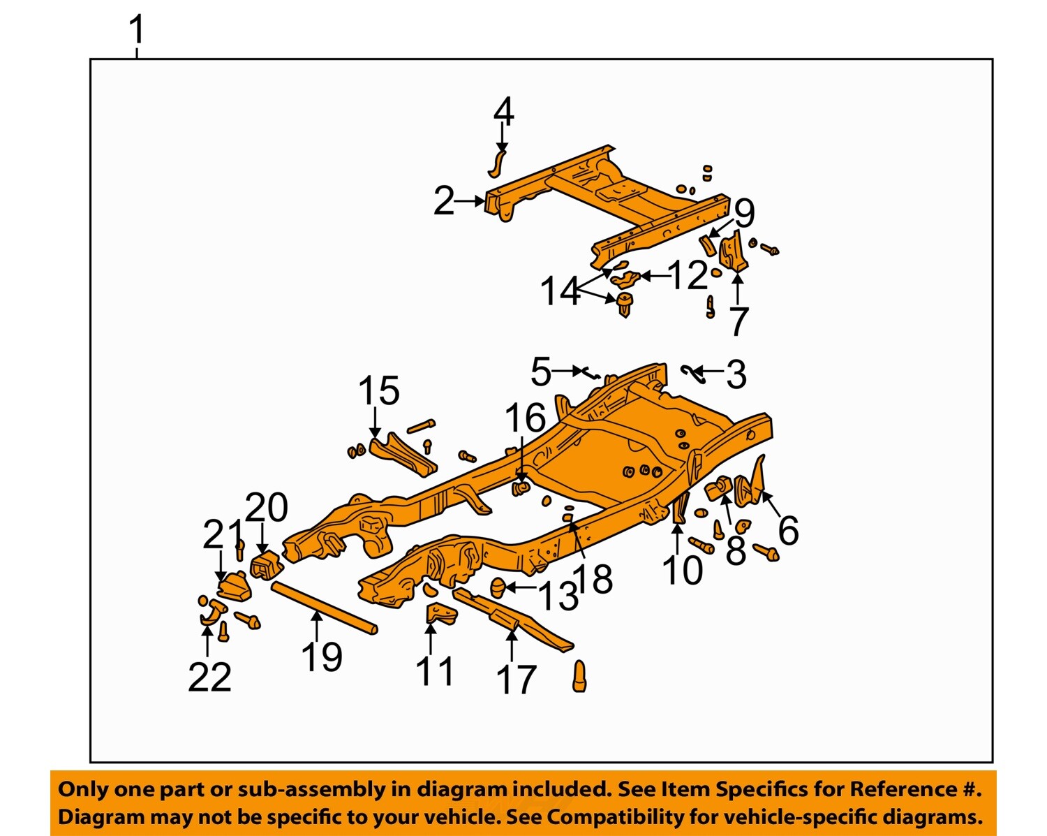 1999-2007 GMC Sierra 1500 Classic Frame Components Frame Assy GM OEM ...