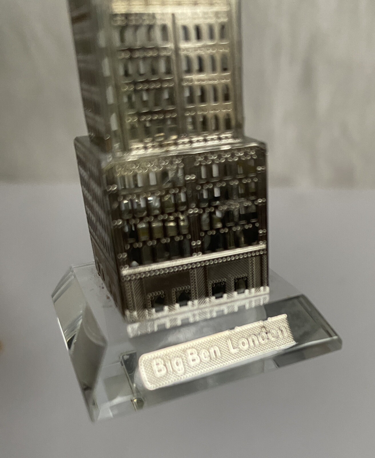 Miniature Big Ben Clock Tower Statue 5" Famous Building Model Silver ...