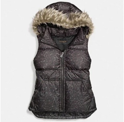 COACH - size S PRINT PUFFER VEST - New $75 (original $325) | eBay