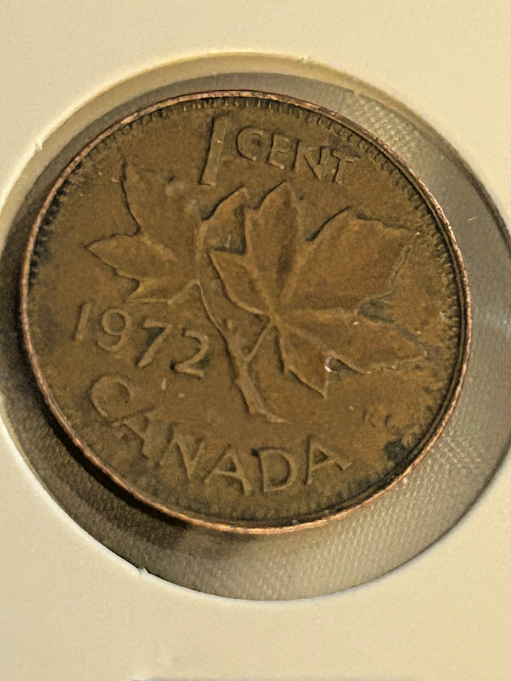 MINT ERRORS!! 1972 Canada 1 Cent Elizabeth II Canadian Penny Copper ...
