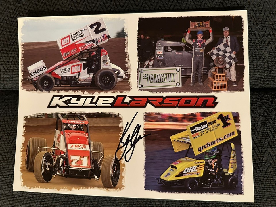 Kyle Larson Signed Promo Hero Card Nascar Autographed Open Wheel Sprint ...