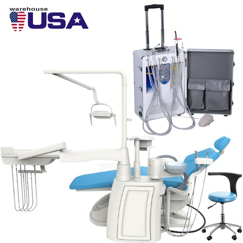 Dental Chair Unit Computer Controlled DC Motor +Stool/Dental Portable ...