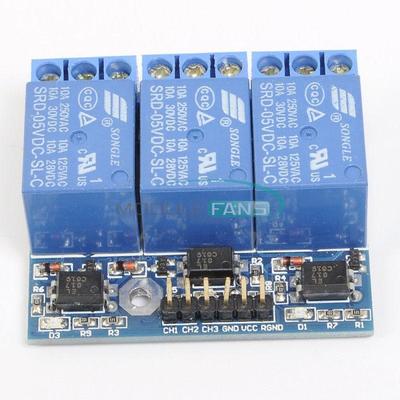 3-Channel Relay Module With Optocoupler Isolation Compatible 3.3V 5V ...