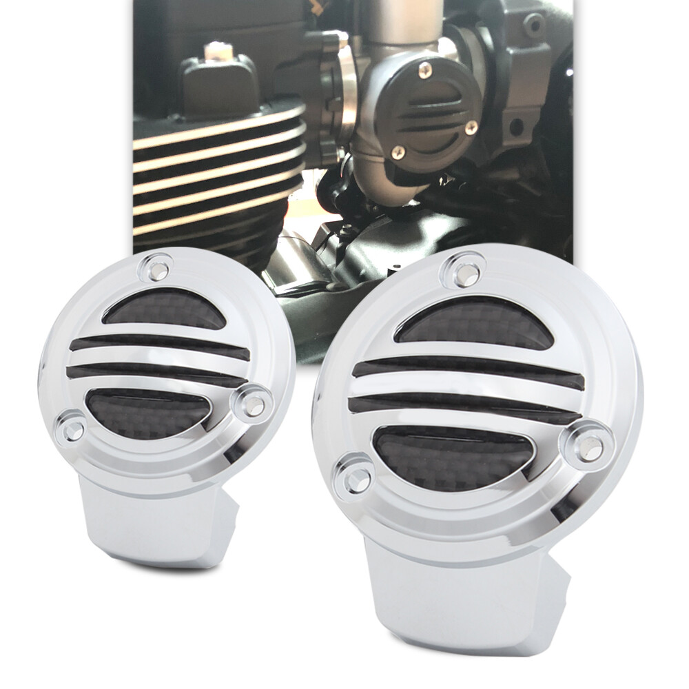 Pair Motorbike Throttle Covers For Triumph Bonneville T100 Thruxton ...