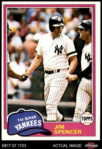 1981 Topps #435 Jim Spencer Yankees 6 - EX/MT | eBay