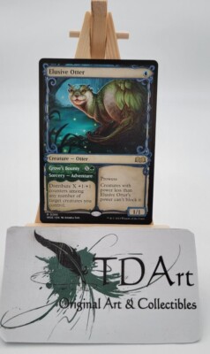 ELUSIVE OTTER~ NM/M ~ MTG ~ Wilds of Eldraine WOE ~ Showcase Reg, FOIL ...
