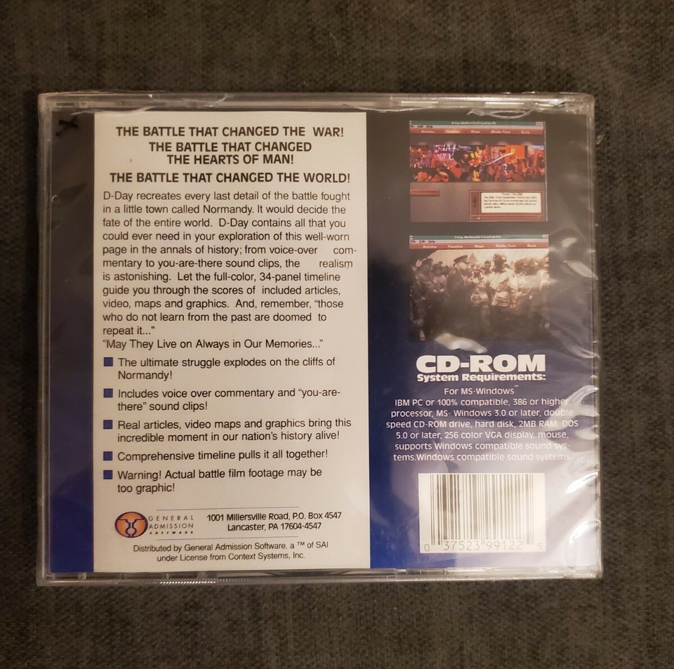 D-DAY Encyclopedia from Simon & Schuster (PC WIN CD-ROM JEWEL CASE ...