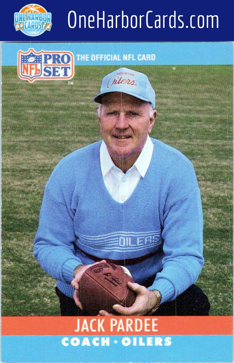 1990 Pro Set Houston Oilers #127 Jack Pardee | eBay