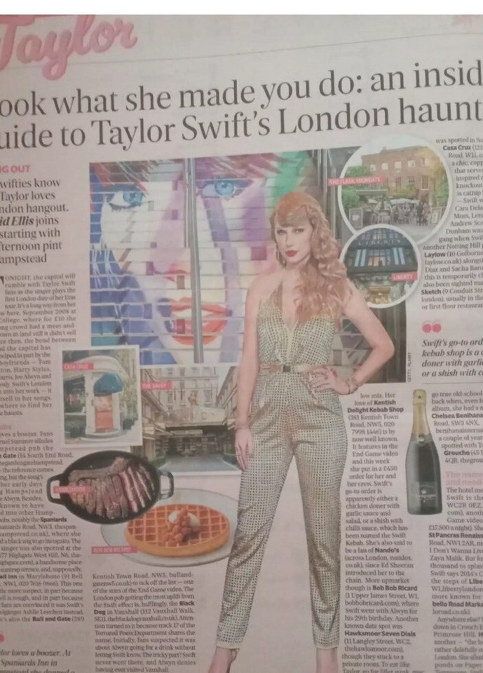 5 x Taylor Swift Tube Map in EVENING STANDARD 21/6/2024 | eBay