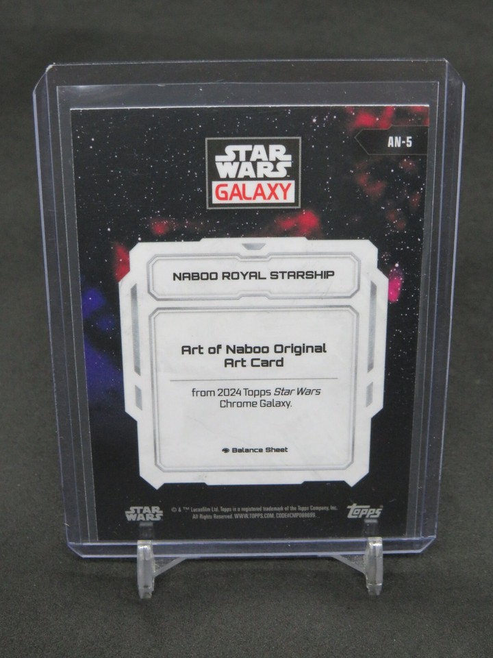 2024 TOPPS STAR WARS GALAXY NABOO ROYAL STARSHIP ART CARD REFRACTOR BV2 ...