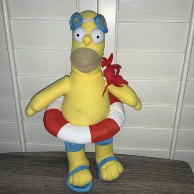 HOMER SIMPSON Swimming Themed Plush Figure EUC | eBay