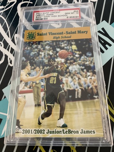 2003 Saint Vincent #4A Lebron James PSA 10 A Tiffany Production Ltd ...