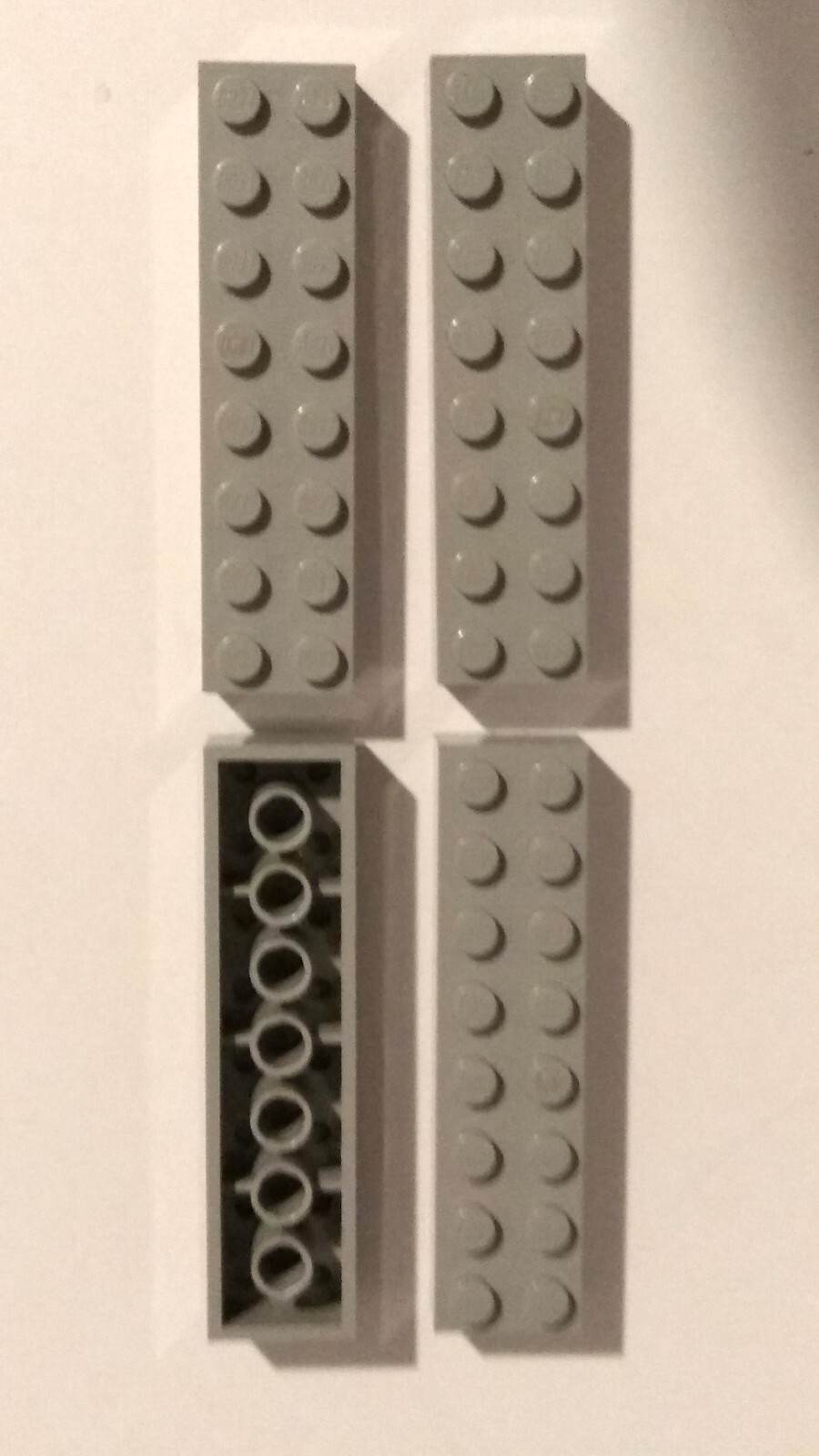 LEGO 2 X 8 BRICKS Lot of 4 3007 Parts OLD LIGHT GRAY Grey Castle Space ...