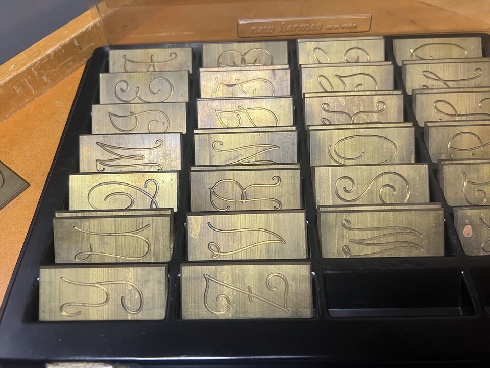 SCRIPT , NEW HERMES BRASS ENGRAVING FONTS ~ | eBay