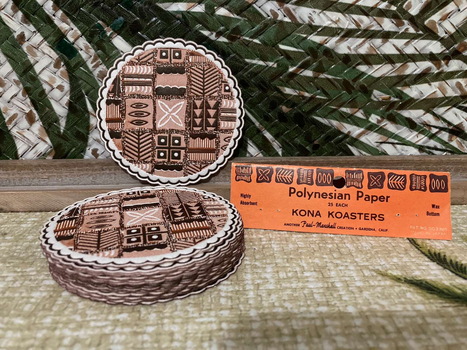Kona Koasters Polynesian Paper Set of 20 Paper Tapa Tiki Coasters Paul ...