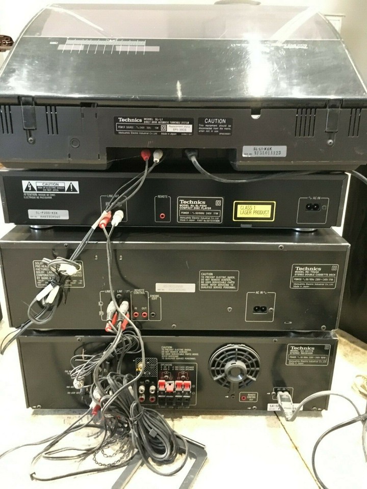 Technics HiFi Separate System Complete Amp Tuner Direct Drive Turntable ...