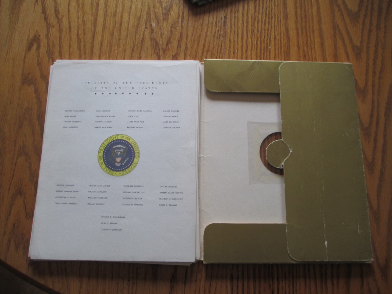 Vintage Commemorative Portraits of the First 35 Presidents of America ...