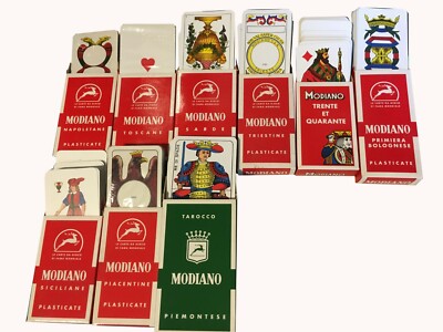 Carte Modiano varie Trevigiane,Sarde,Napoletane, ecc | eBay