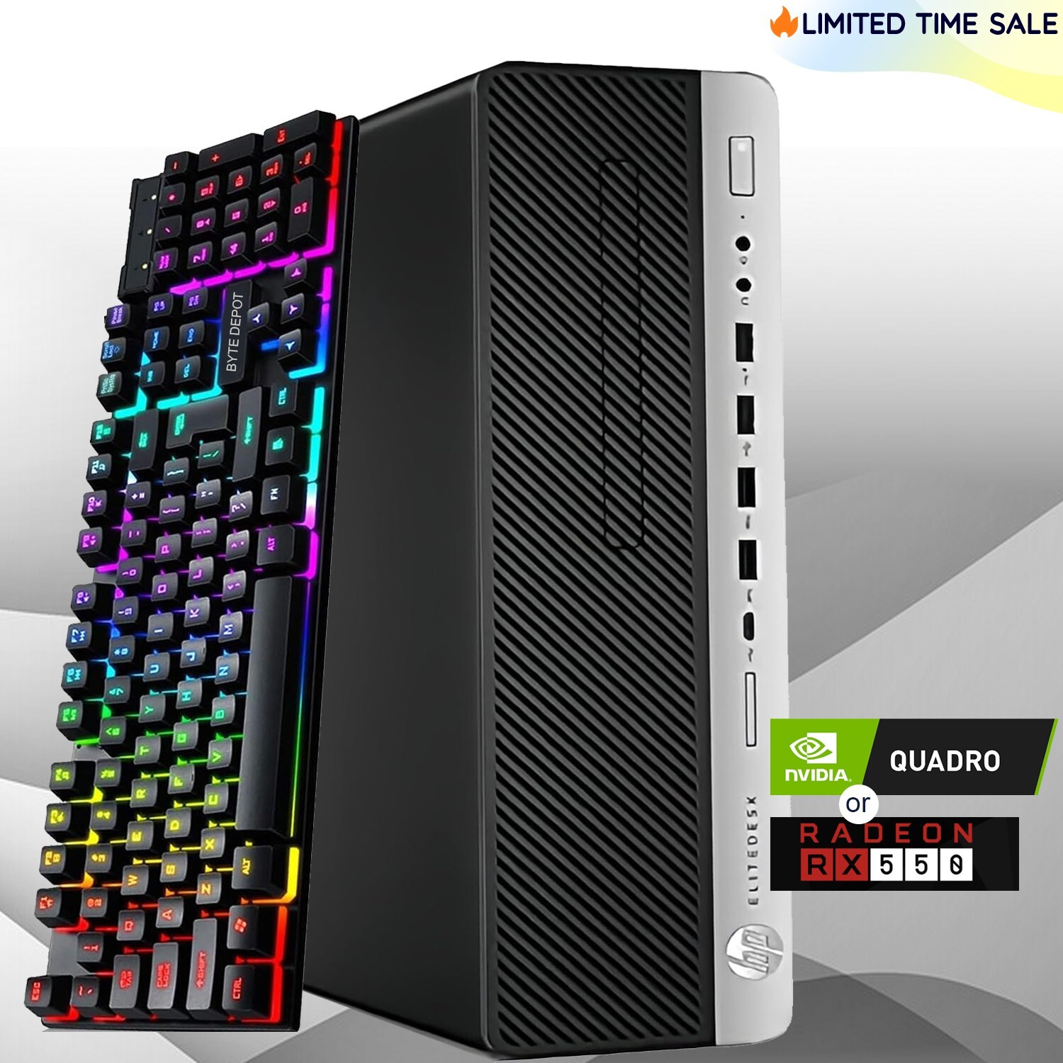 HP Gaming PC Desktop Computer i5 7TH, Up to 64GB RAM, 5TB SSD/HDD ...