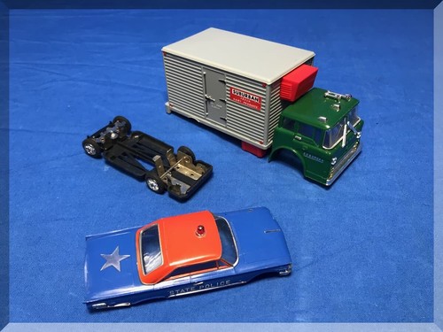 MOTORIFIC SEMI TRUCK POLICE CAR & BATTERY CHASSIS ALL THREE (3) - FREE ...