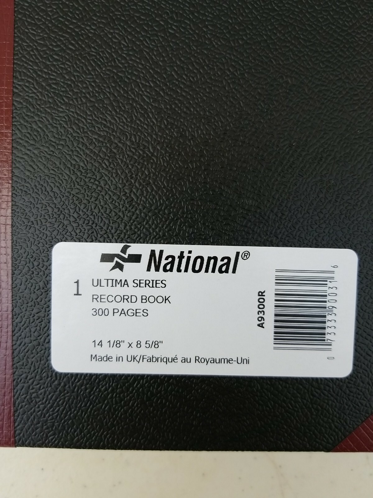 National Hardbound Columnar Record Book, 14.1" x 8.63", Black/Burgandy ...