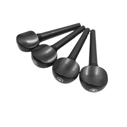 4pcs Black Ebony Wood Cello Pegs Tuning Keys High Quality 4/4 Full Size ...