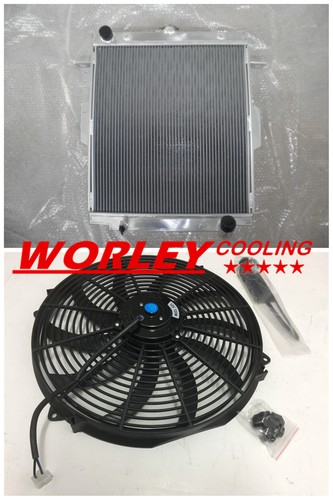 Aluminum Radiator + Fan for Toyota Landcruiser HDJ78 HDJ79 HZJ78 HZJ79 ...