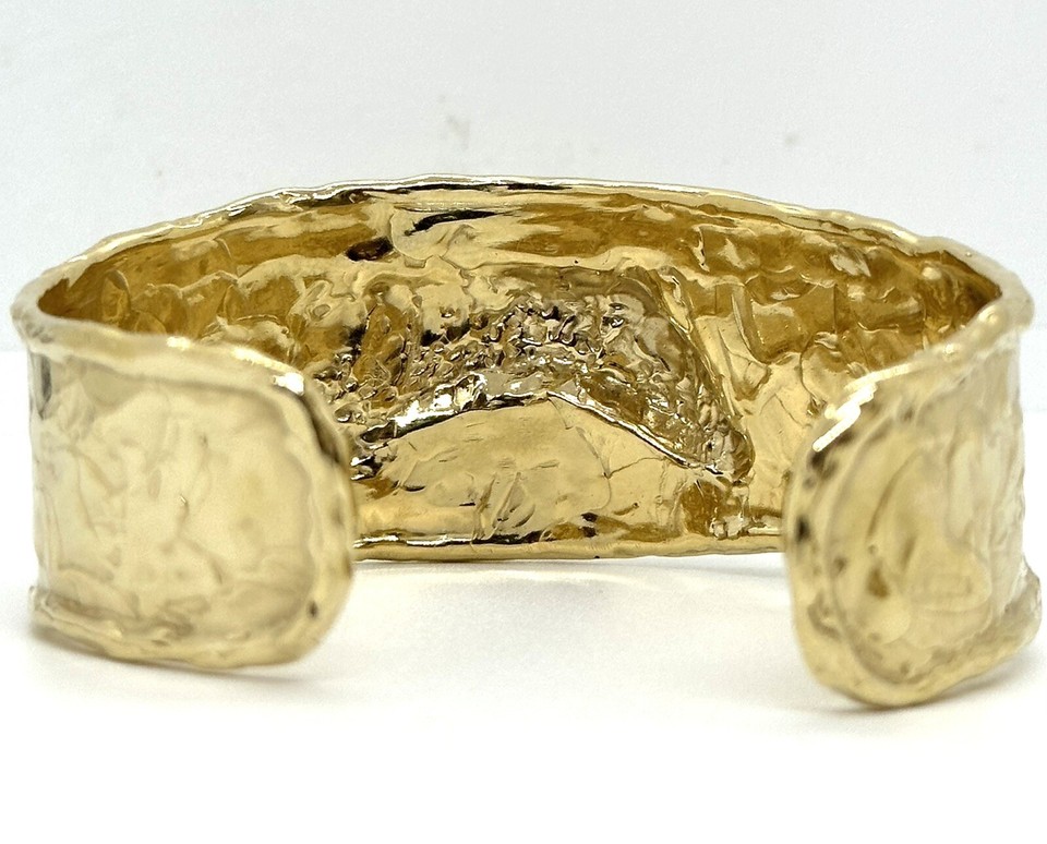Lesley Rand Bennett Arabian Horse Head Signed Cuff 14k Bracelet | eBay