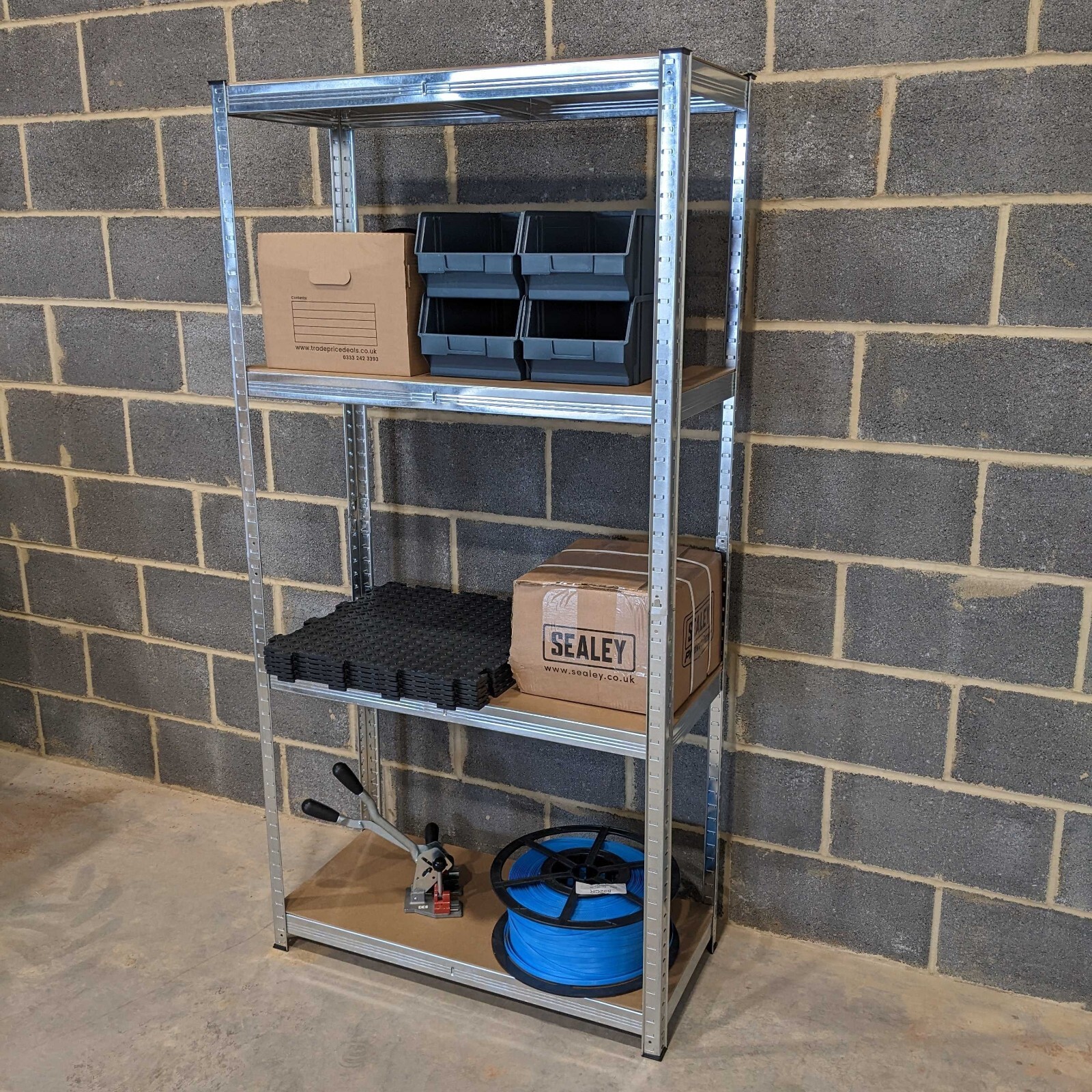 Garage Shelving Boltless Metal Racking Shelf Unit Strong Storage ...