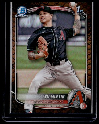 Yu-Min Lin 2025 Bowman #BCP-27 Chrome Prospects Reptilian Refractor | eBay