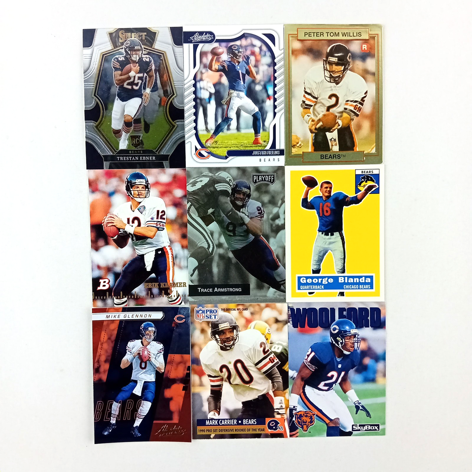 55x Chicago Bears American Football Card Lot NFL Mixed Years Bundle ...