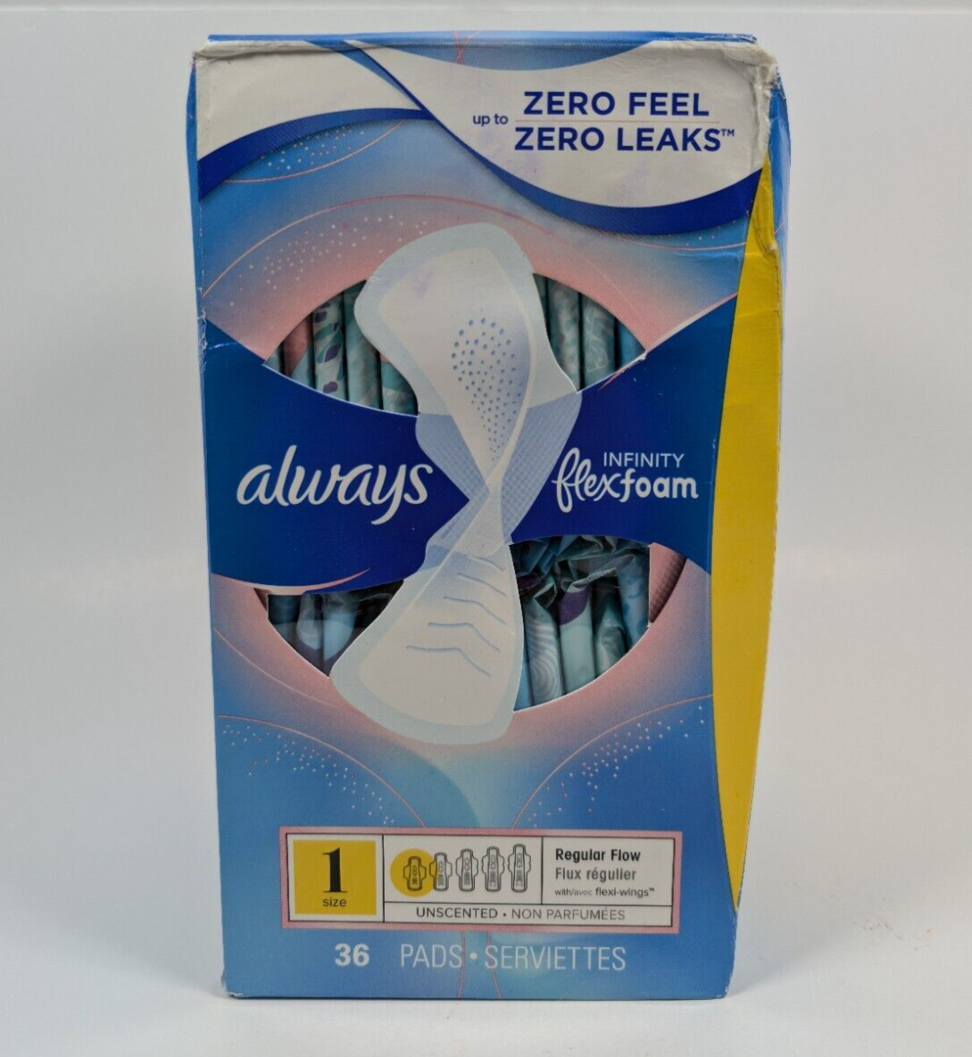 Always Infinity Flex Foam Pads Size 1 Regular Flow w/ Flexi-Wings ...
