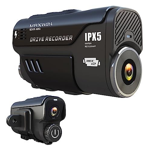 MAXWIN Dash Cam for Motorcycles Simultaneous Front and Rear Recording BDVR-A002 | eBay