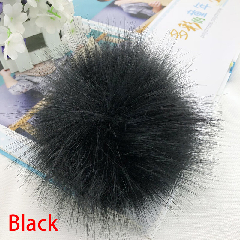 1PC DIY 12CM Cute Faux Rabbit Fur Hair Ball Hairs Knitting Hat ...